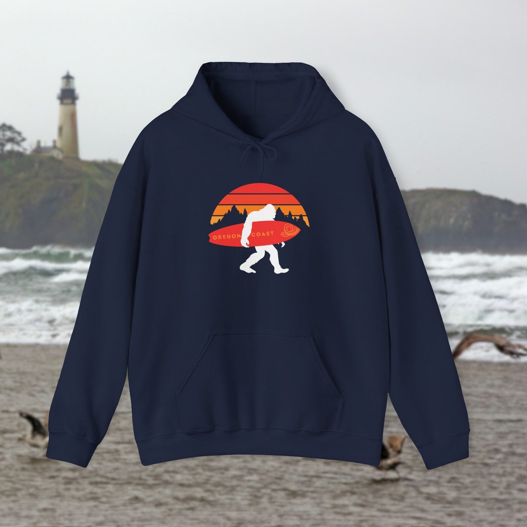 Sasquatch Hoodie Bigfoot Oregon Coast Hooded Sweatshirt, Yeti Lover ...