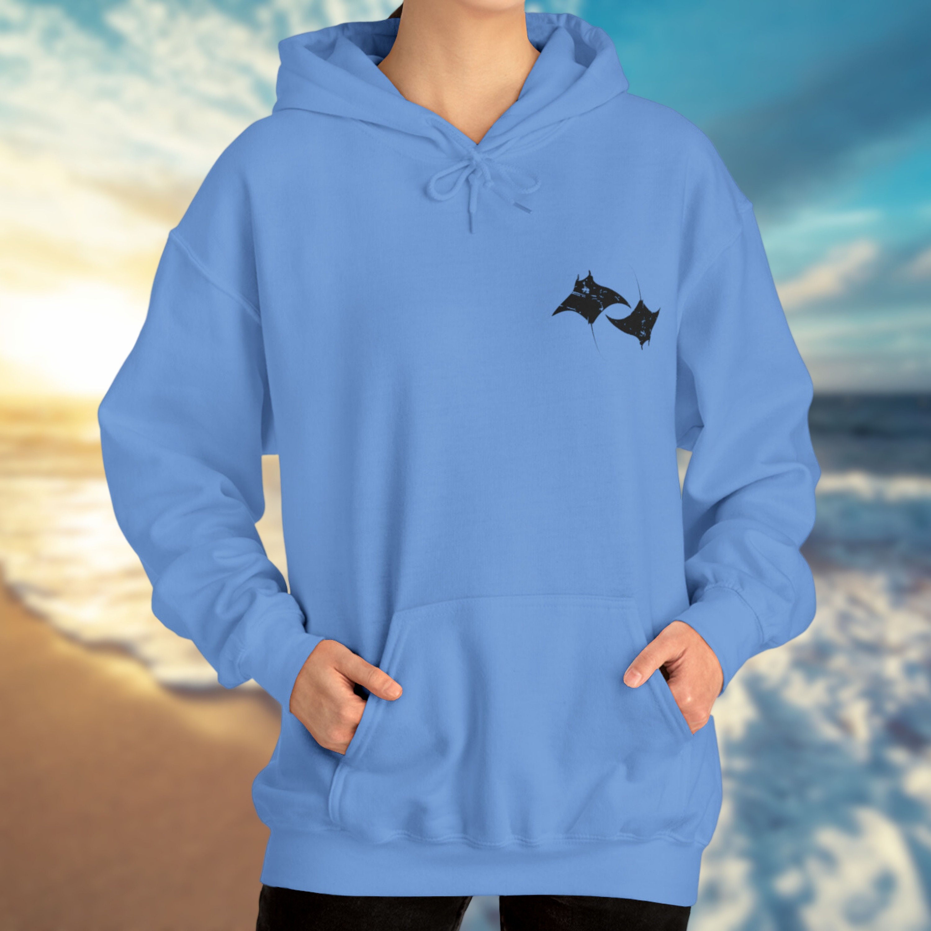 Manta Ray Preppy Hoodie Ocean Beach Hoodie, Scuba Aesthetic Hoodie ...