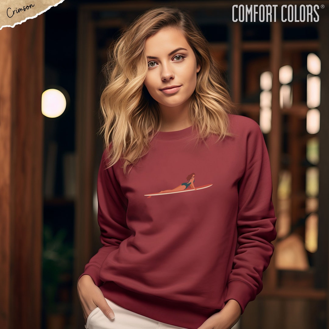 Surfer Girl Sweater: Comfy Cute Beach Sweatshirt, Gift for a Woman Soul ...