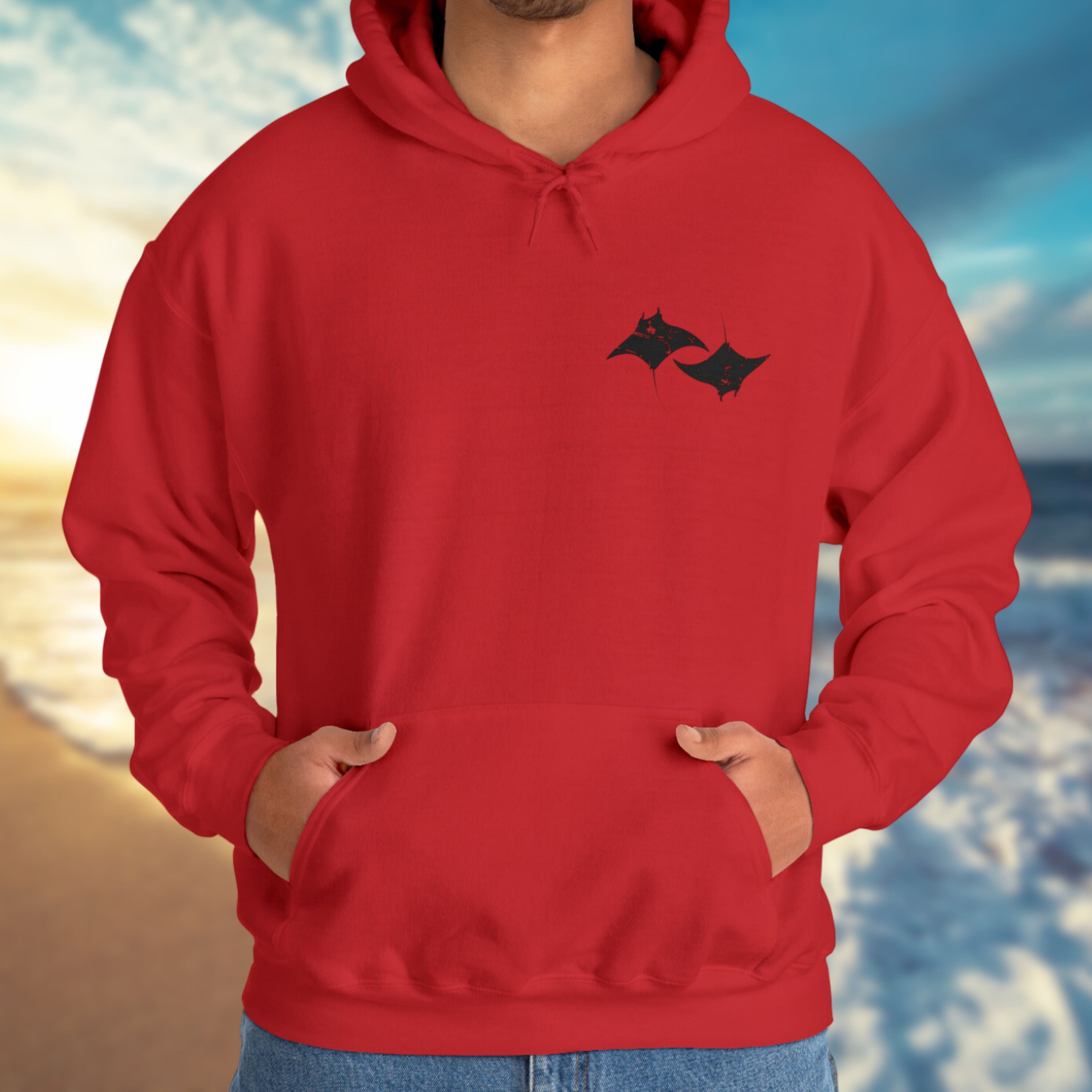Manta Ray Preppy Hoodie Ocean Beach Hoodie, Scuba Aesthetic Hoodie ...