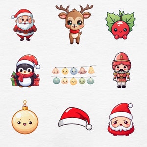 Cute Christmas Clipart PNG | 30 Kawaii Christmas Gift Clipart, Winter ...