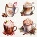 Watercolor Hot Chocolate Clipart Hot Cocoa PNG, Card Making, Printing ...
