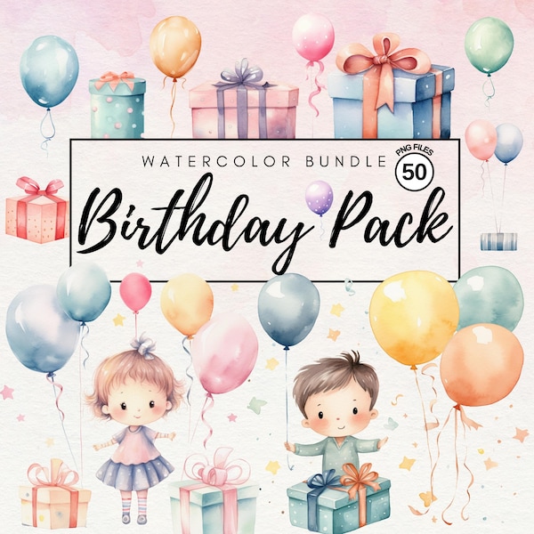 Watercolor Birthday - Etsy