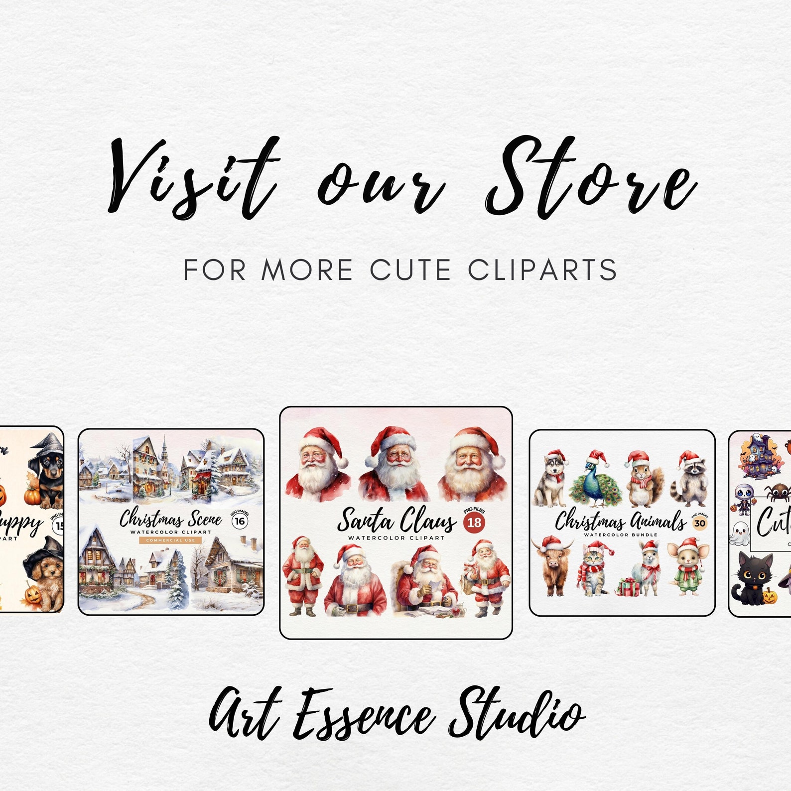 Cute Christmas Clipart PNG | 30 Kawaii Christmas Gift Clipart, Winter ...