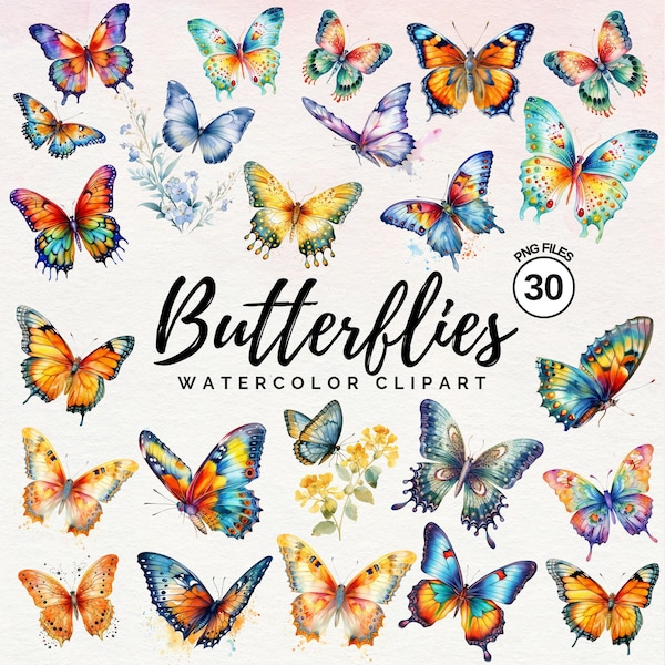 Butterfly Clipart - Etsy