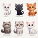 Cute Cats Clipart Bundle 20 Cats PNG Printable, Cute Cat Breeds ...
