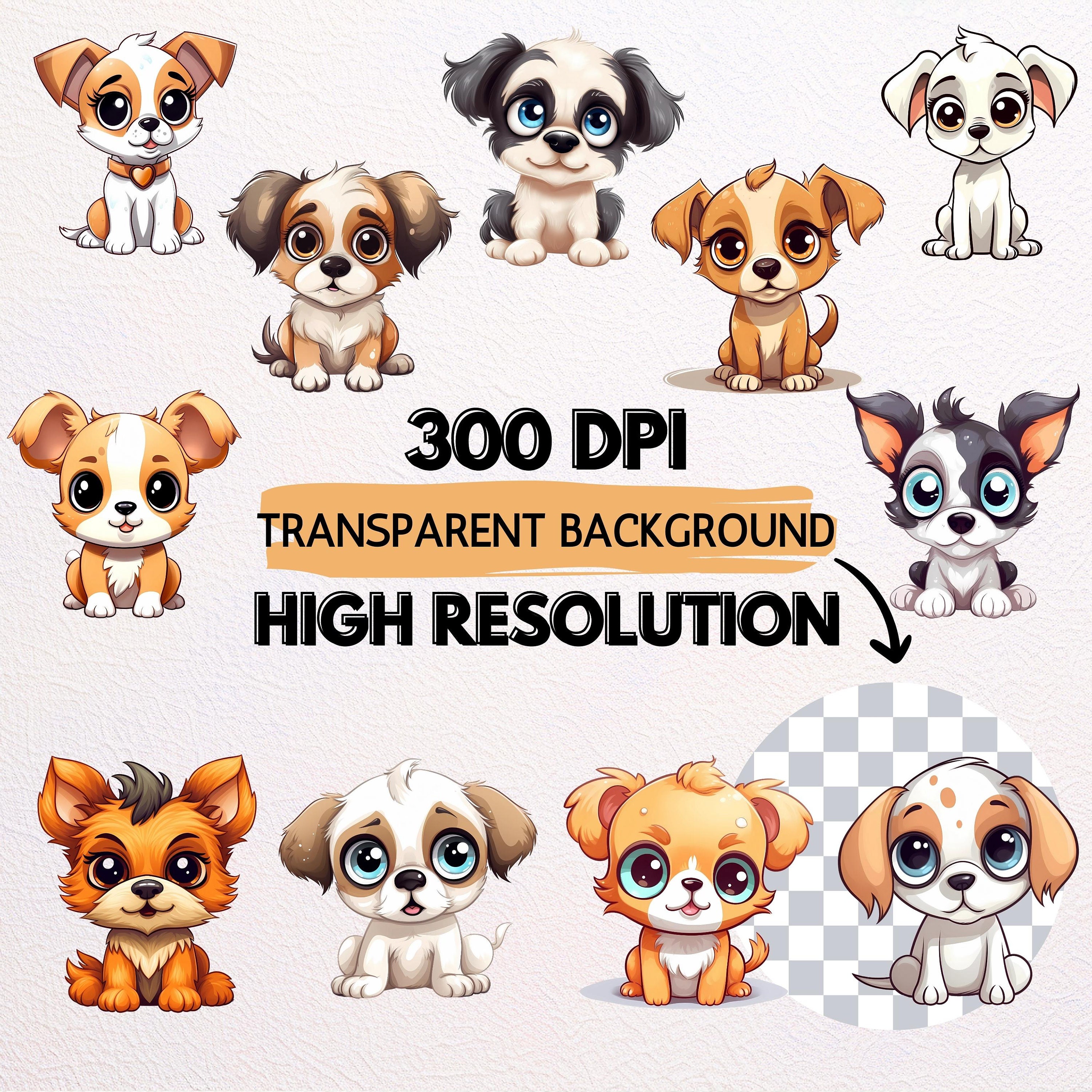 Dogs Clipart Bundle 20 PNG & JPG Cute Dog Perfect for Card - Etsy