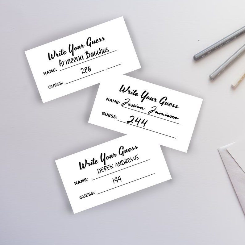 Write Your Guess Printable PDF Guess How Many Raffle Ticket Template ...