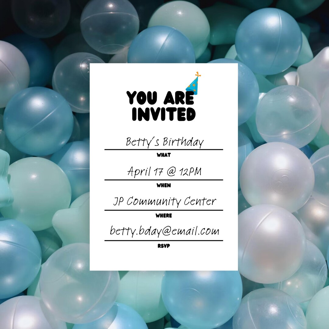 Fun Printable Fill in the Blank Invite Template Instant Download ...