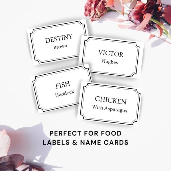 Food Table Label - Etsy