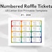 Rainbow Raffle Ticket Printable Numbered Tickets Pride Enter to Win ...