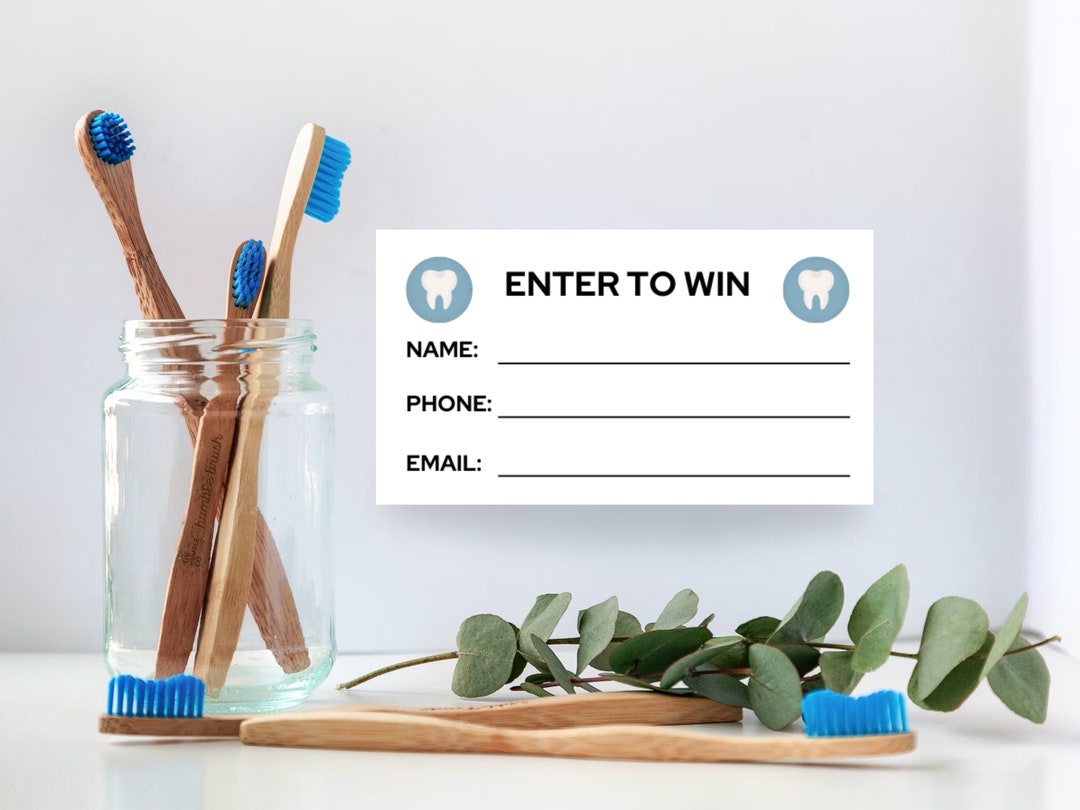 Tooth Printable Raffle Ticket Template Enter to Win Dentist Marketing ...