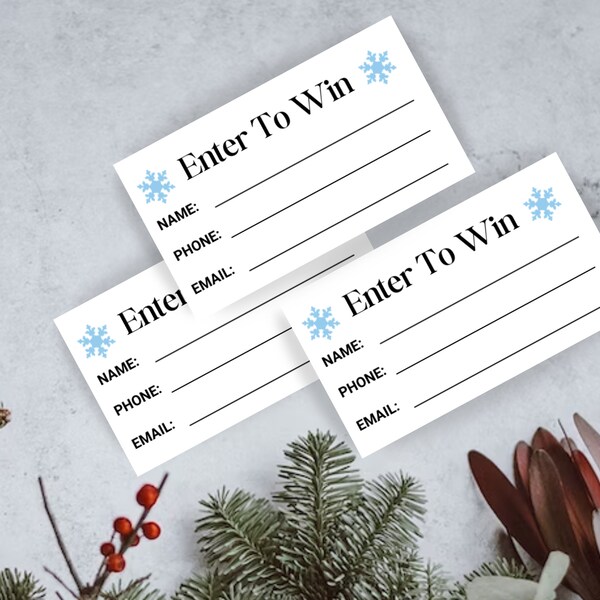 Snowflake Raffle Ticket Template - Etsy