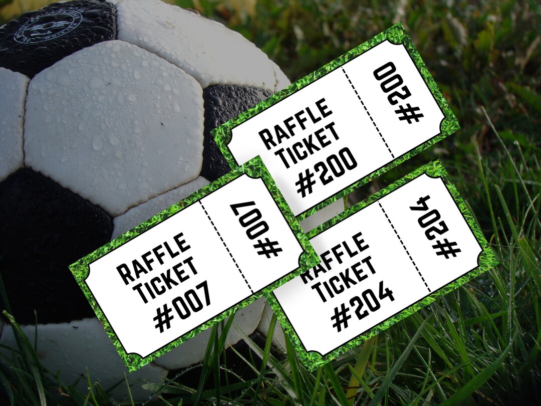 Sports Raffle Ticket Printable Numbered Raffle Ticket Enter to Win ...