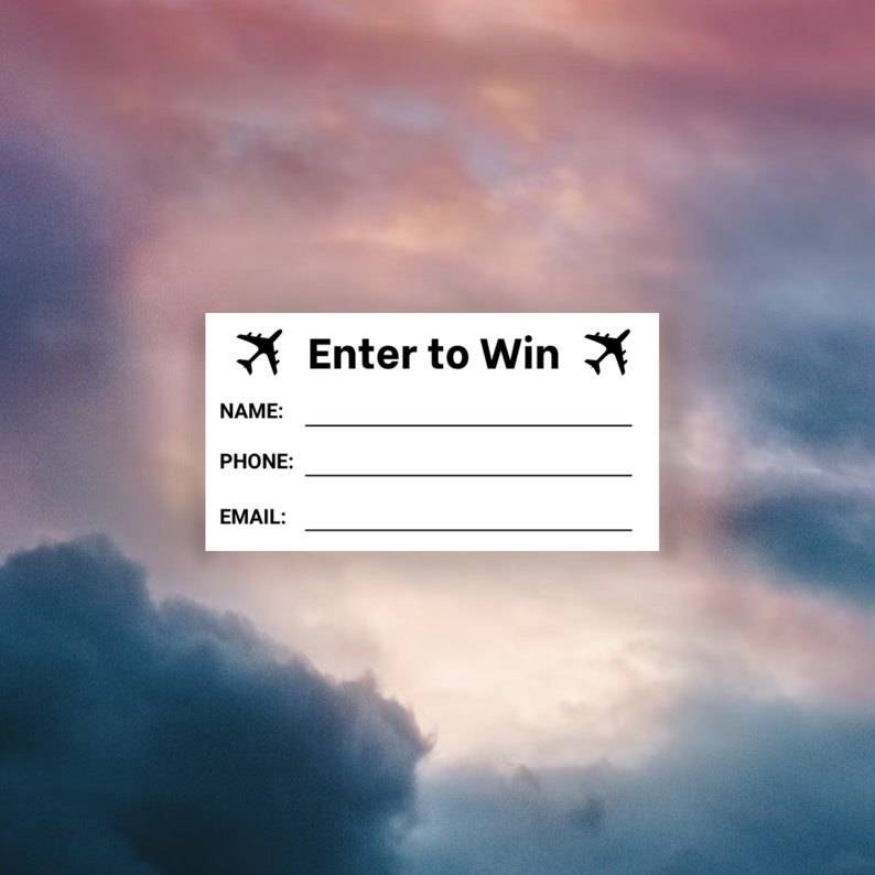 Plane Printable Raffle Ticket Template Cute Easter Enter to Win Draw ...