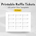 Printable Bee Raffle Ticket Template Honeybee Enter to Win Draw Tickets ...