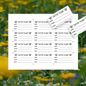 Printable Bee Raffle Ticket Template Honeybee Enter to Win Draw Tickets ...