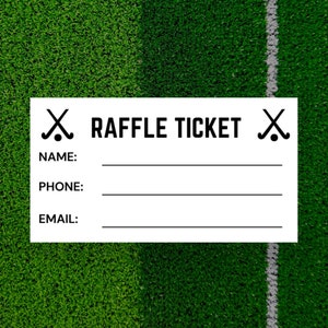 Field Hockey Printable Raffle Ticket Template Enter to Win Draw Tickets ...