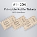 Antique Printable Numbered Raffle Ticket Vintage Style Enter to Win ...