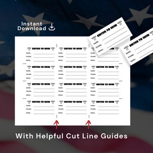 Labor Day Printable Raffle Tickets Union Parade Enter to Win Raffle ...