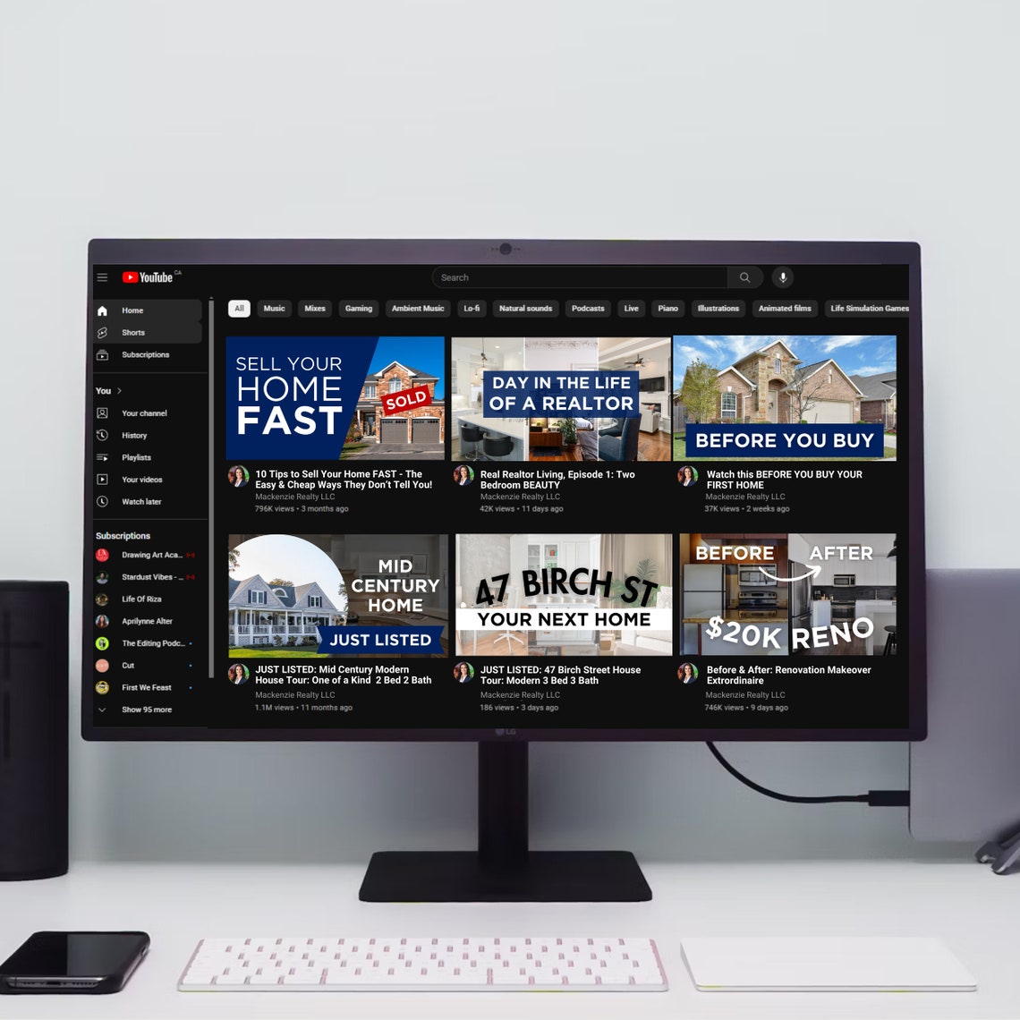 Realtor Youtube Thumbnail Template Pack Canva Editable Templates for ...