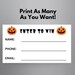 Halloween Printable Raffle Tickets Spooky Enter to Win Raffle Tickets ...