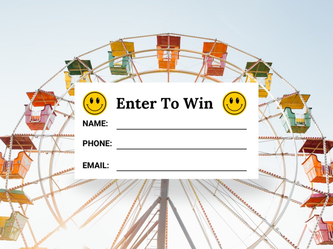 Smile Raffle Ticket Template Enter to Win Yellow Smiley Face Raffle ...