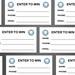 Tooth Printable Raffle Ticket Template Enter to Win Dentist Marketing ...