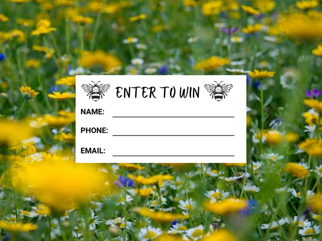 Printable Bee Raffle Ticket Template Honeybee Enter to Win Draw Tickets ...