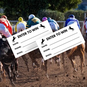 Horse Printable Raffle Ticket Template Enter to Win Horse Riding Club ...