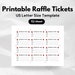 Red Apple Printable Raffle Ticket Template Fruit Market Stand - Etsy