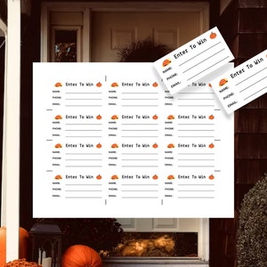 Thanksgiving Printable Raffle Ticket Template Autumn Feast Enter to Win ...