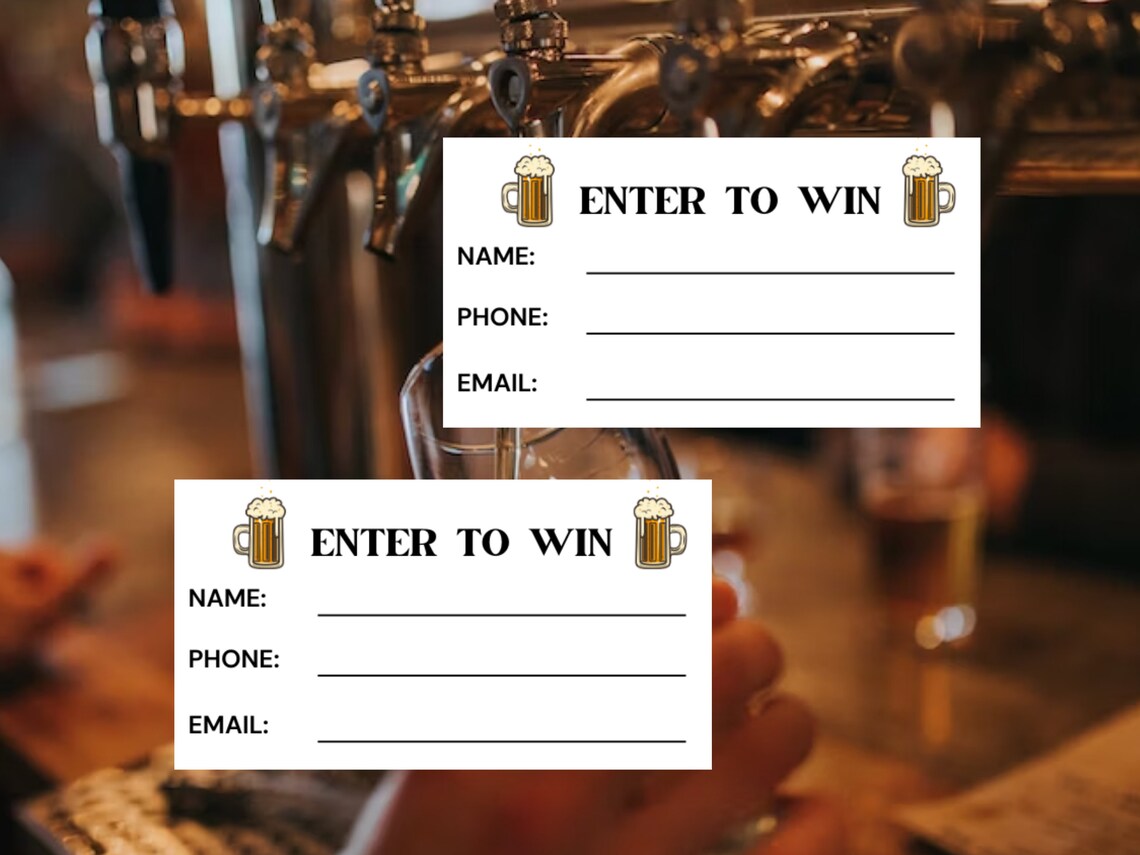Beer Stein Printable Raffle Ticket Template Enter to Win Booze Draw ...
