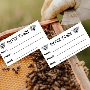 Printable Bee Raffle Ticket Template Honeybee Enter to Win Draw Tickets ...