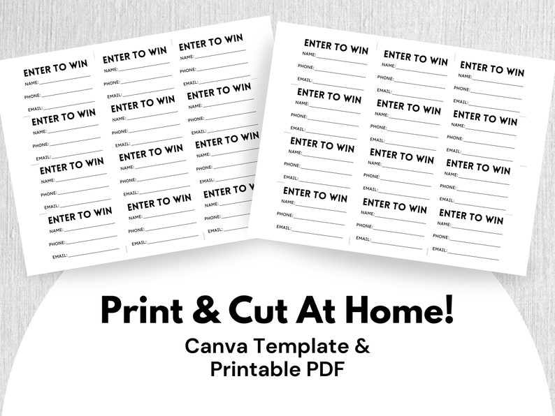 Printable Raffle Ticket Template for Canva Editable Custom Draw Entry ...