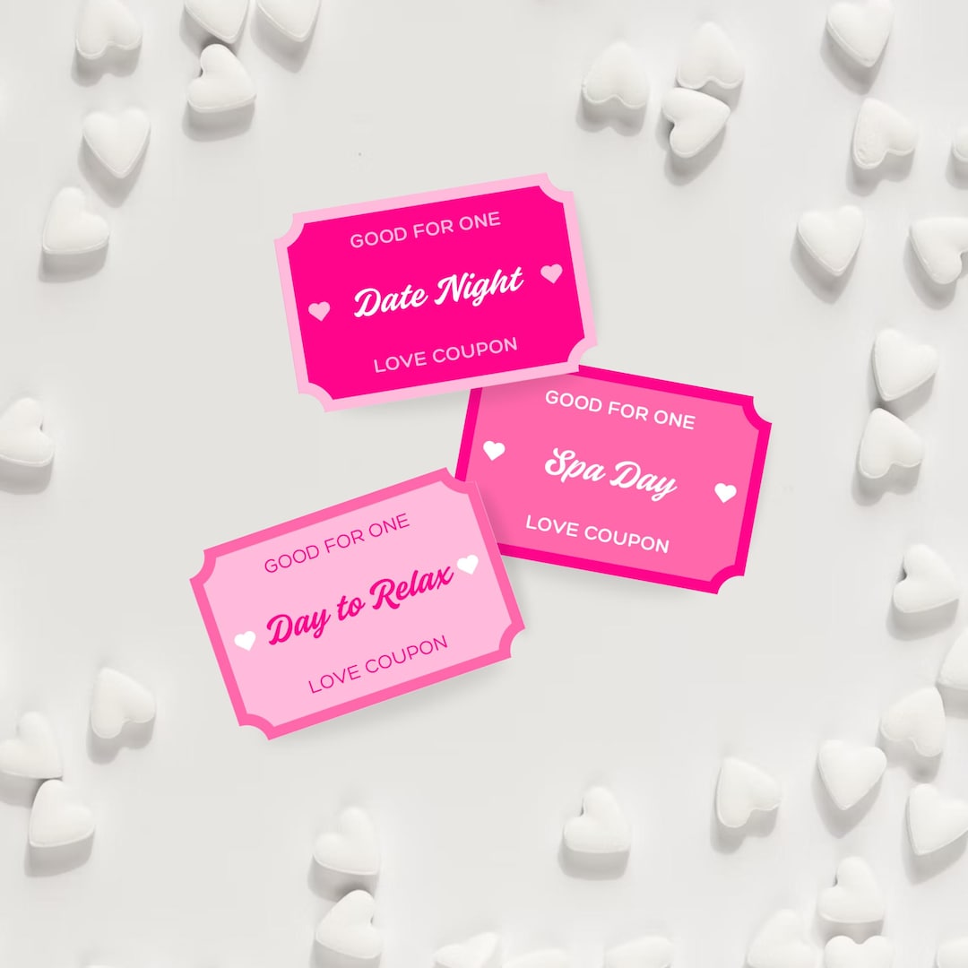 Editable Love Coupons Template Valentine's Printable DIY Digital ...