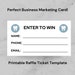 Tooth Printable Raffle Ticket Template Enter to Win Dentist Marketing ...