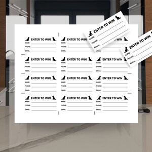 Printable Dog Raffle Ticket Template Puppy Enter to Win Draw Tickets ...
