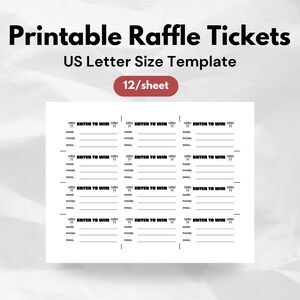Labor Day Printable Raffle Tickets Union Parade Enter to Win Raffle ...