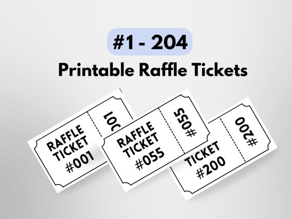 Numbered Ticket Template 25+ Raffle Ticket Templates Printable (Free