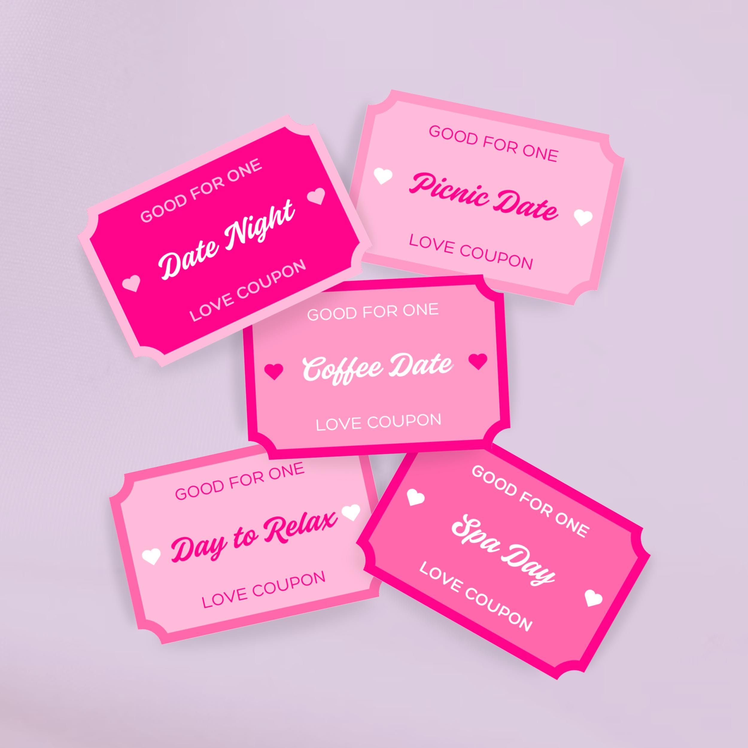 Editable Love Coupons Template Valentine's Printable DIY Digital ...