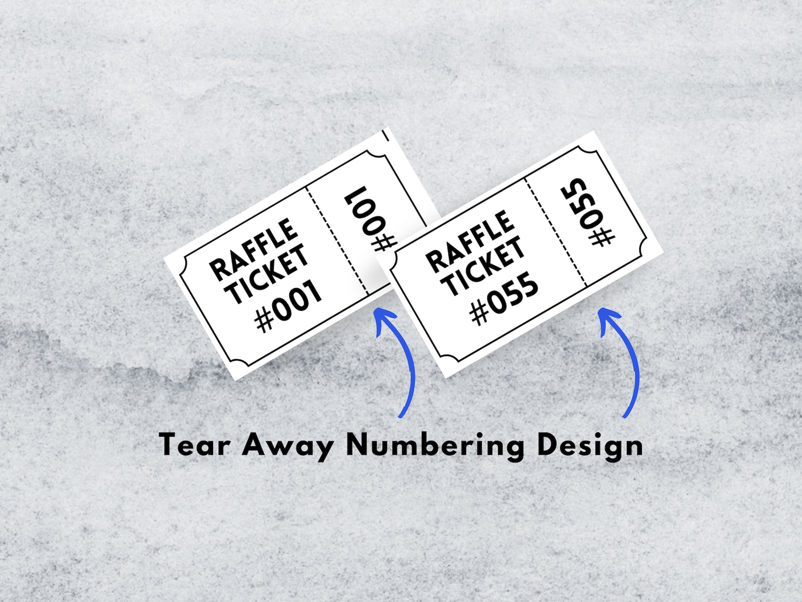 Printable Numbered Raffle Ticket Enter to Win Tickets With Numbers 1 to ...