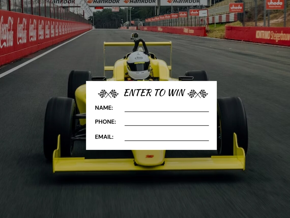 Checkered Flag Printable Raffle Ticket Template Race Raffle Enter to ...