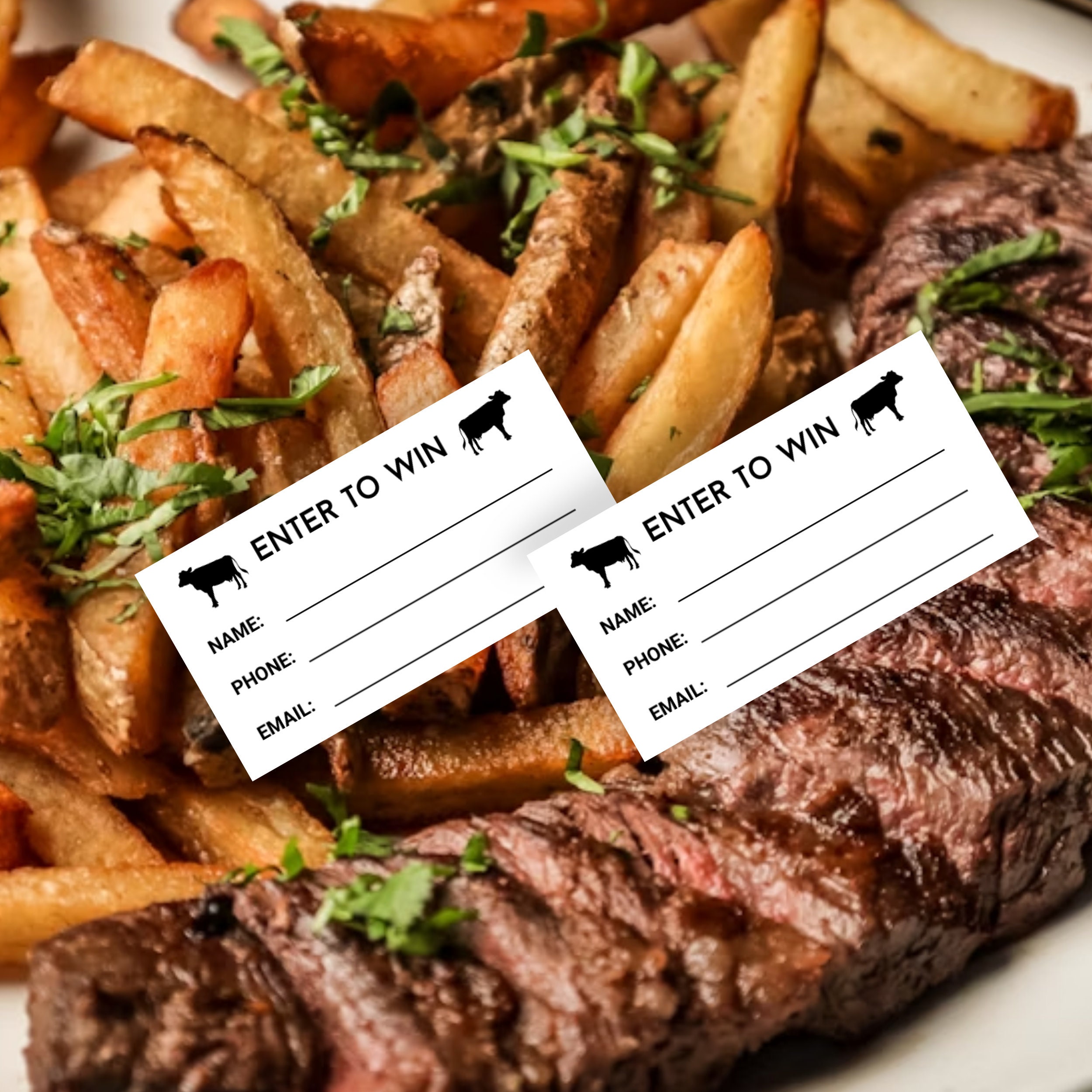Cow Printable Raffle Ticket Template Meat Raffle Enter to Win Draw ...