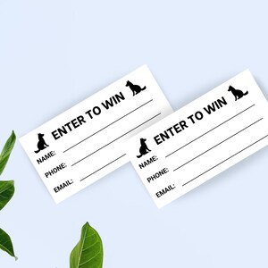Printable Dog Raffle Ticket Template Puppy Enter to Win Draw Tickets ...