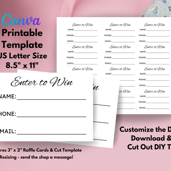 Entry Form Template - Etsy