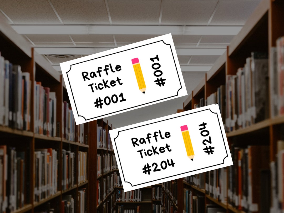 Teacher Raffle Tickets Fun Fair Numbered Raffle Enter to Win Tickets ...