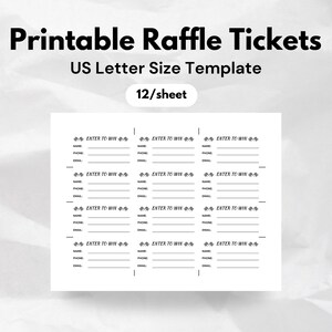 Checkered Flag Printable Raffle Ticket Template Race Raffle Enter to ...