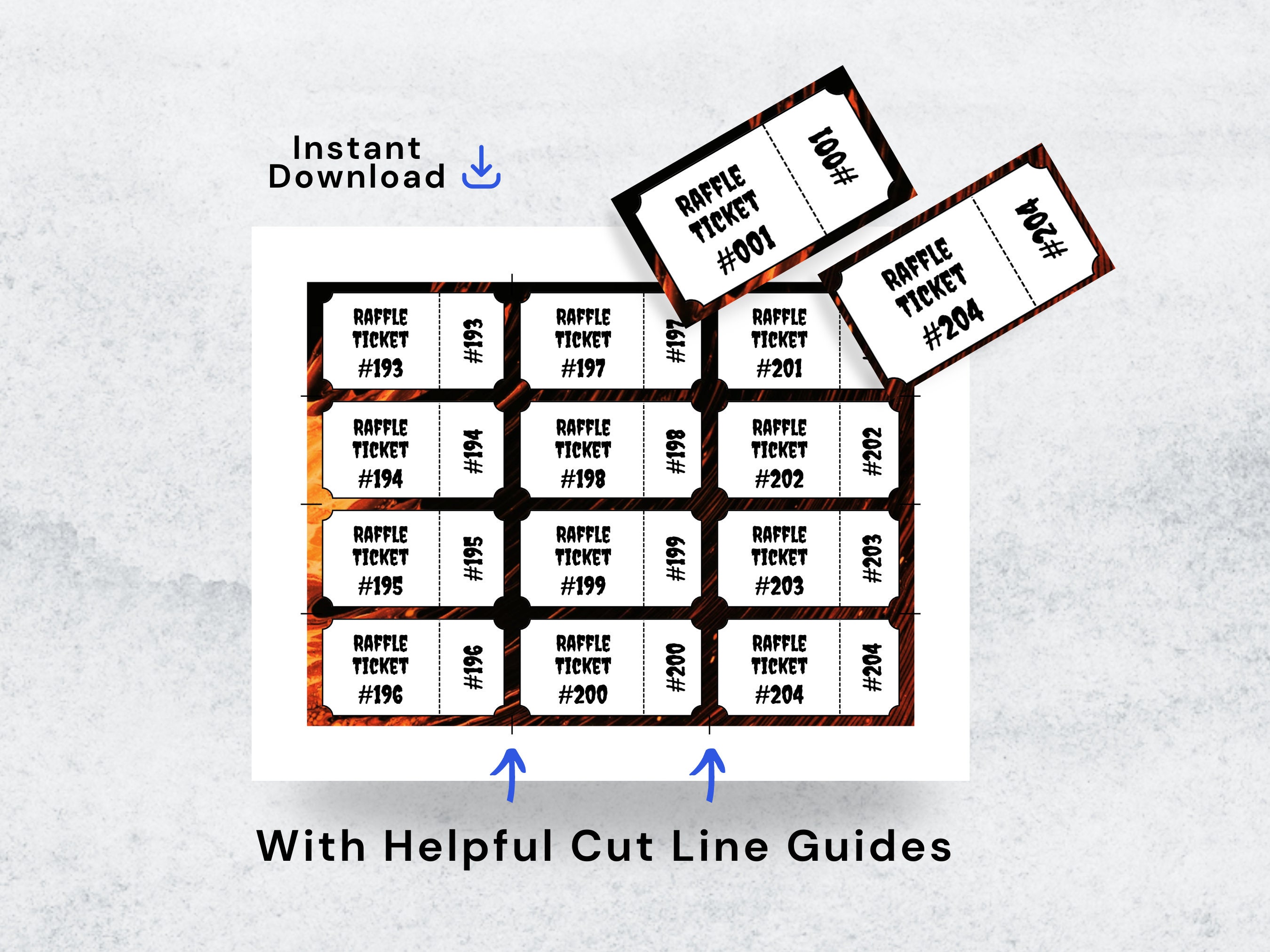 Spooky Printable Numbered Raffle Tickets Enter to Win Fundraiser Raffle ...