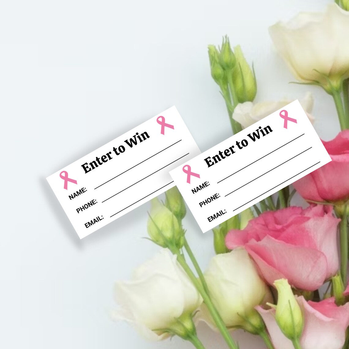 Printable Pink Ribbon Raffle Ticket Template Breast Cancer Fundraiser ...